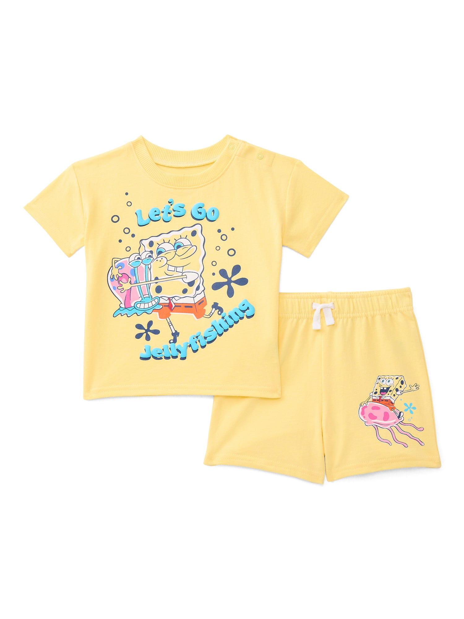 SpongeBob SquarePants Baby Boys Short Sleeve Graphic Tee and Shorts Set ...