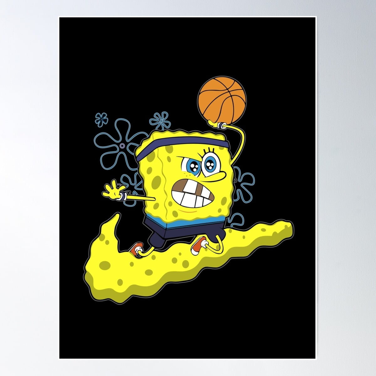 Spongebob Basketball Poster Wall Art, Modern Wall Decor, 12x18 UNFRAMED ...