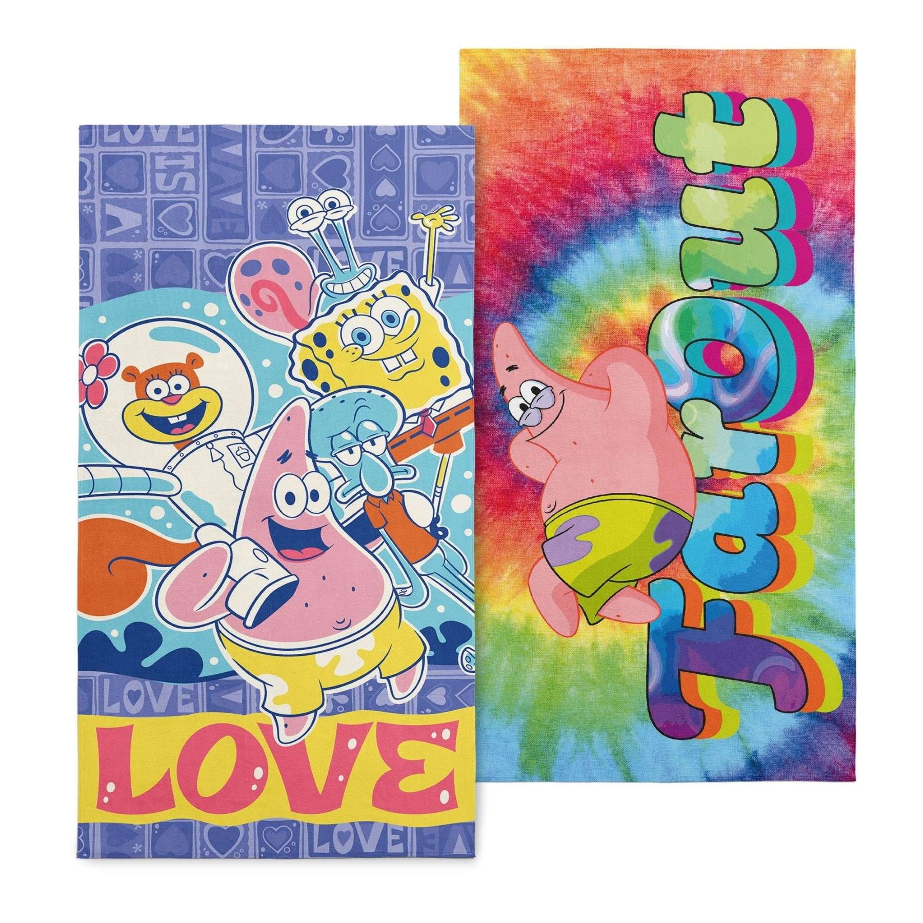 Spongebob Batik Love Far Out Patrick Kids 2 Pack Beach Towels - Walmart.com