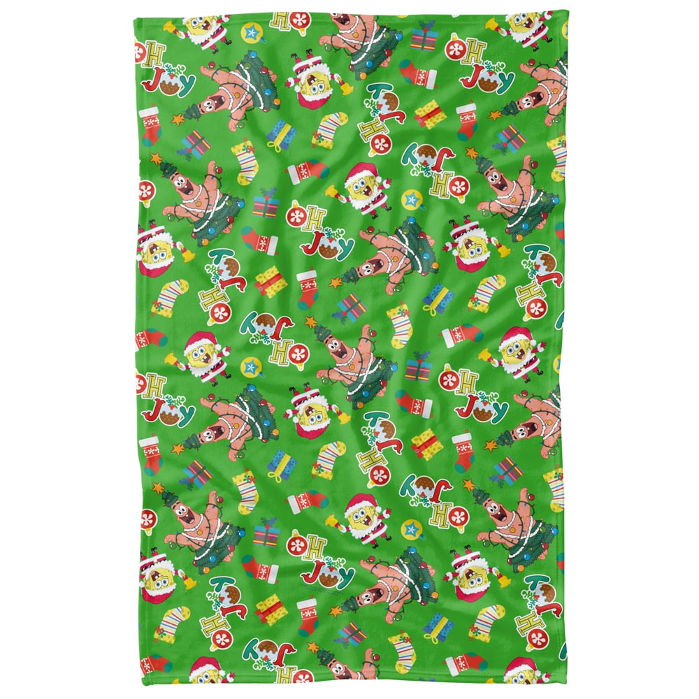 Spongebob Blanket, 36'x58' Christmas Pattern Fleece Blanket - Walmart.com