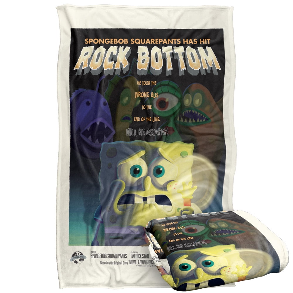 Spongebob Blanket, 36'x58' Rock Bottom Silky Touch Super Soft Throw ...