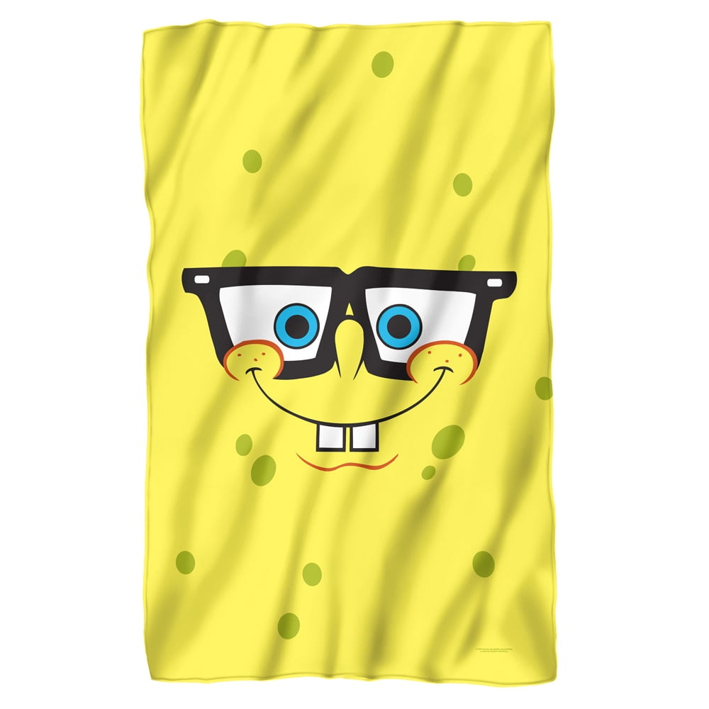 Spongebob Blanket, 36"x58" Spongebob Winking Face Fleece Blanket ...
