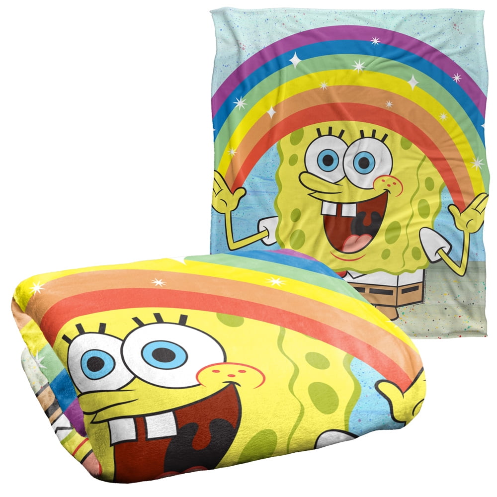 Spongebob Blanket, 50"x60" Spongebob Rainbow Silky Touch Super Soft ...