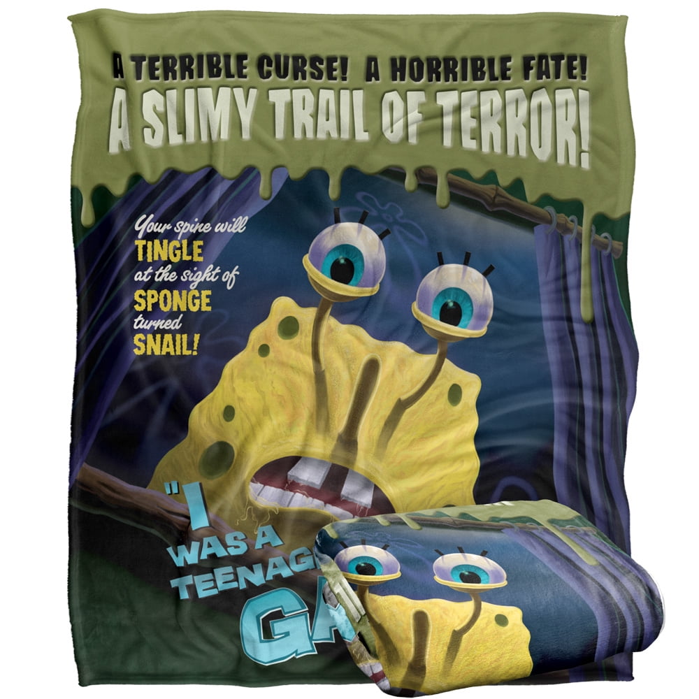 Spongebob Blanket, 50'x60' Teenage Gary Silky Touch Super Soft Throw ...