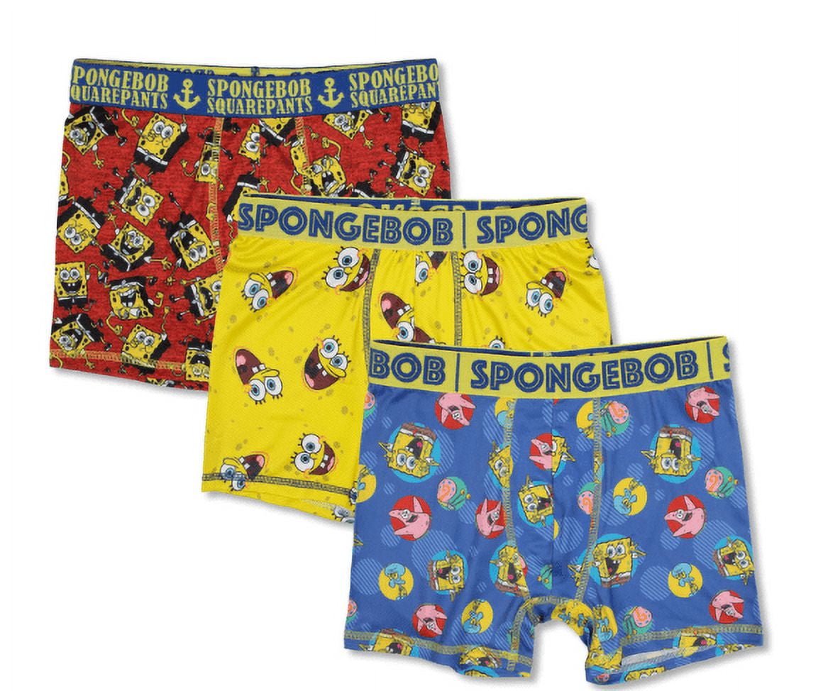 Spongebob Boys 4-10 Boxer Briefs, 3 Pack - Walmart.com