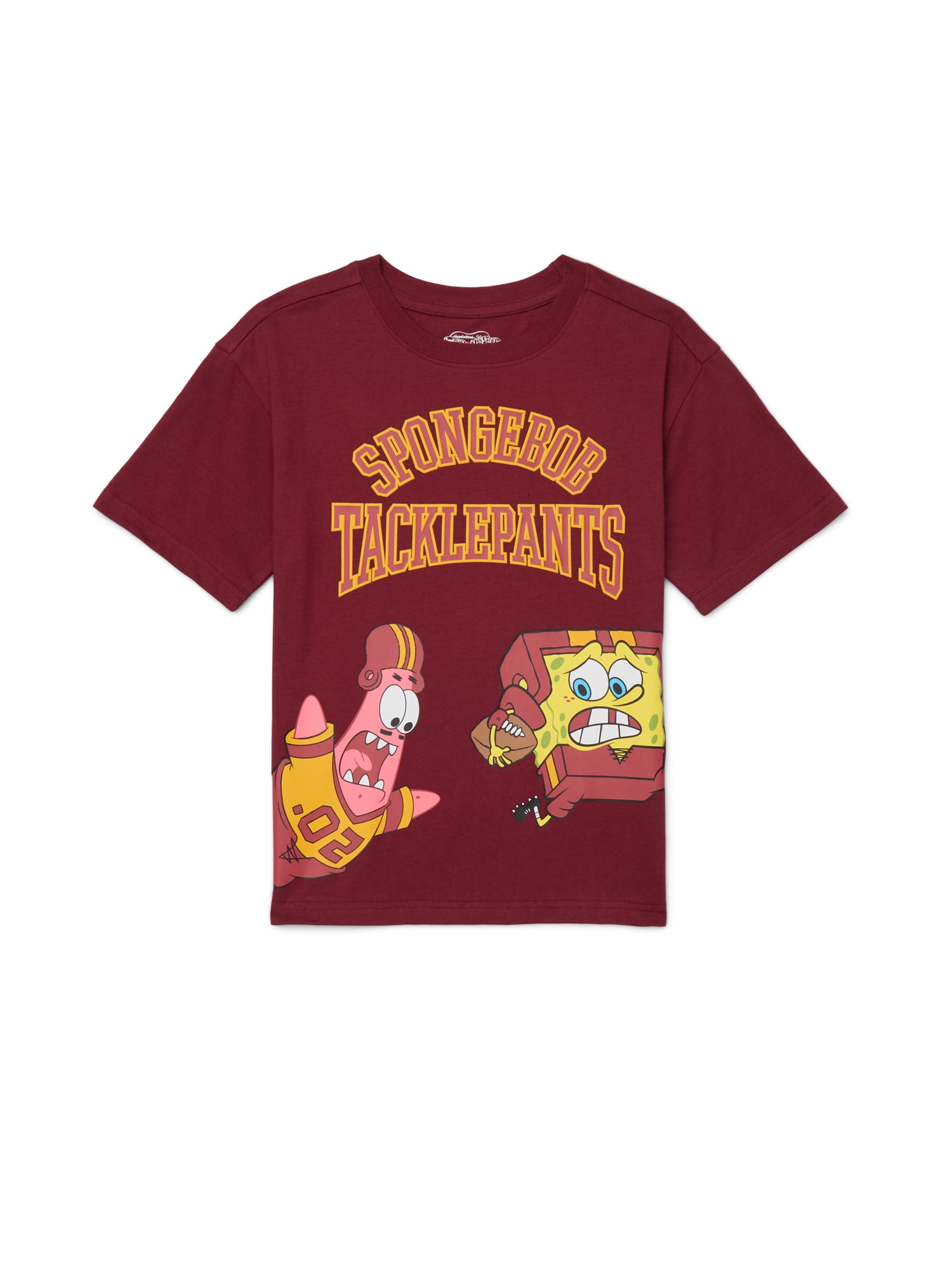 SpongeBob SquarePants Boys Graphic Retro Print Tee with Short Sleeves ...
