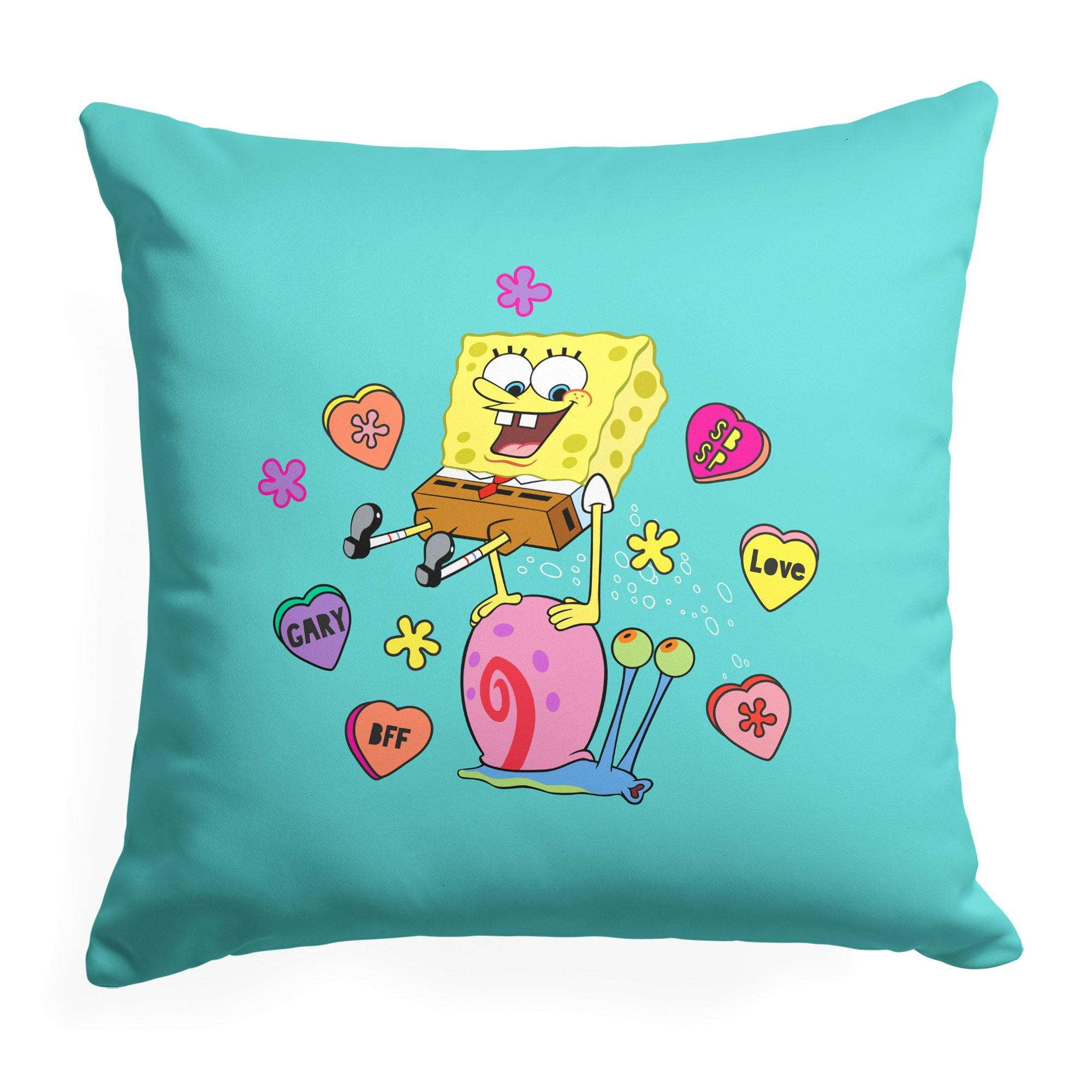 Spongebob Candy Hearts Kids Printed Throw Pillow - Walmart.com