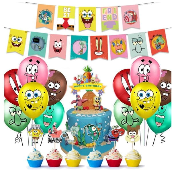 Spongebob Children's Party Balloon Arch - Happy Birthday party ...