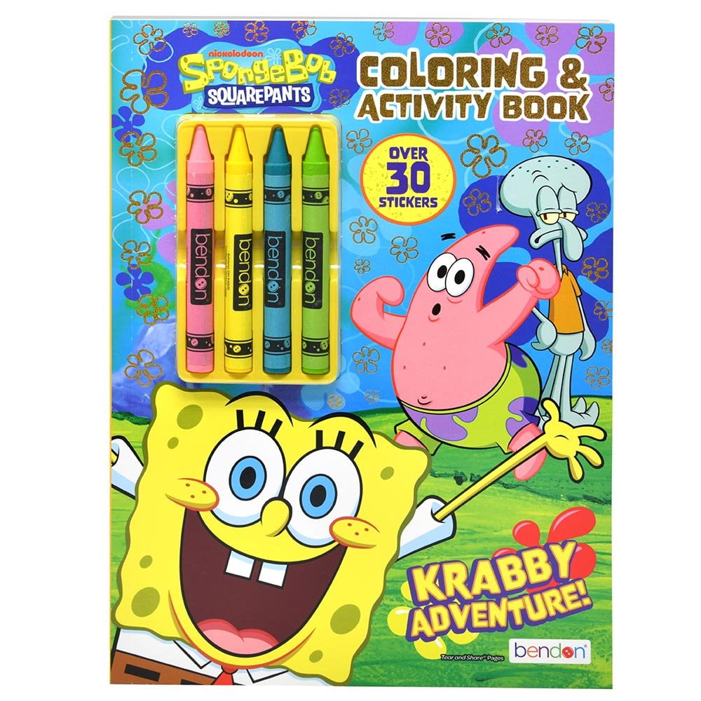 Spongebob Coloring & Activity Book W/ Crayons - Walmart.com