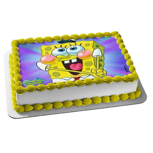 Spongebob Edible Icing Image 1/4 sheet - Walmart Business Supplies