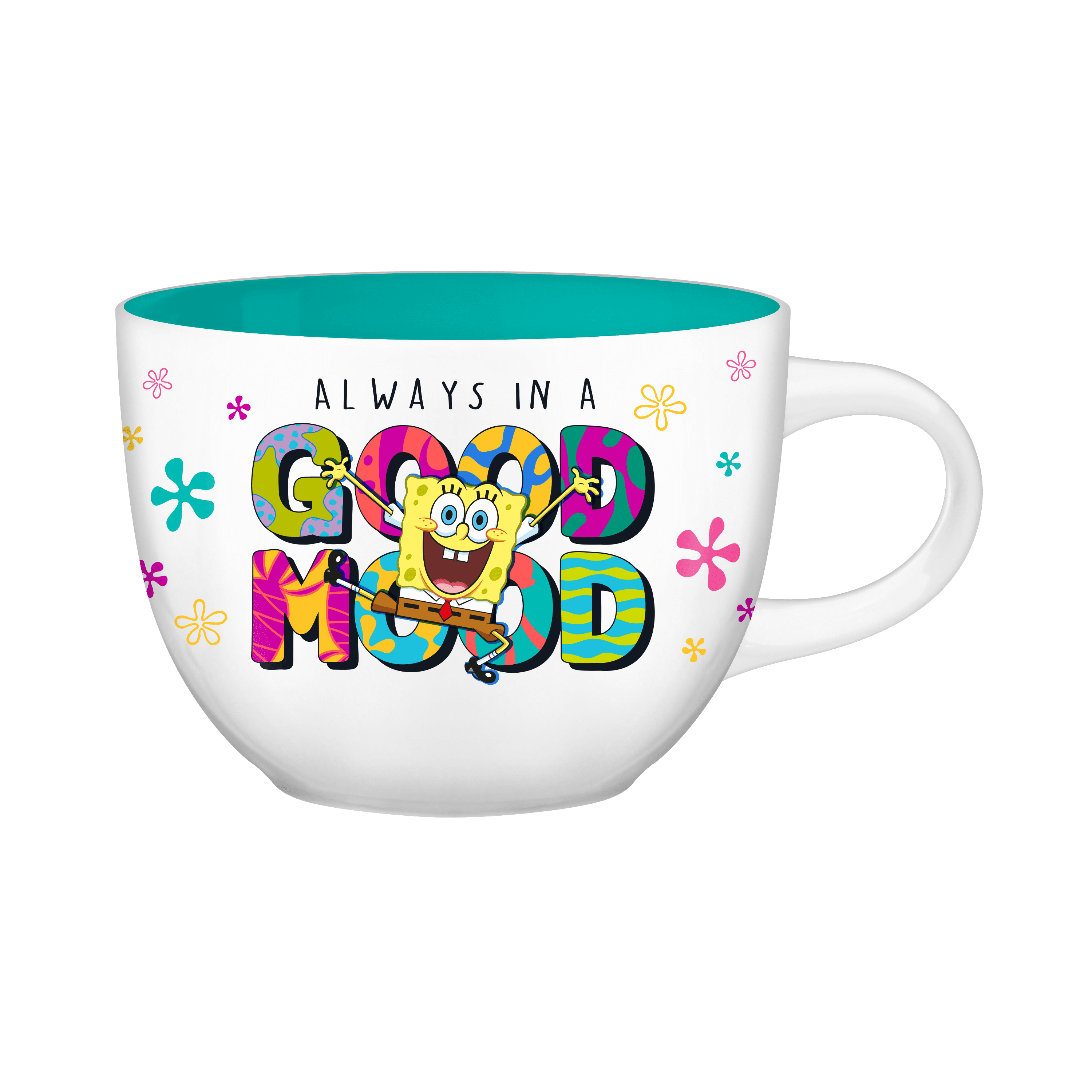 SpongeBob SquarePants 24oz Ceramic Soup Mug with Handle, Microwave Safe ...