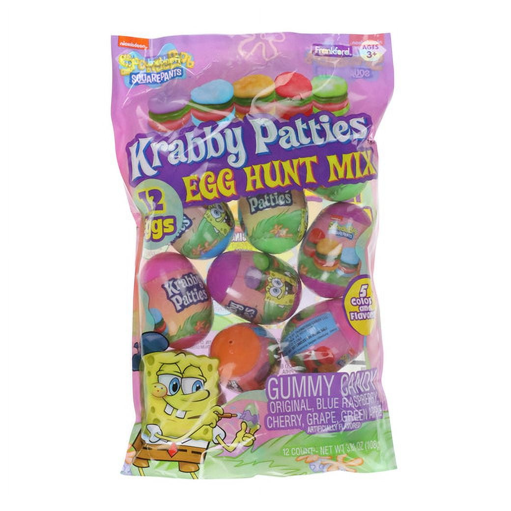 Spongebob Krabby Patties Plastic Egg Hunt 12 count Bag - Walmart.com