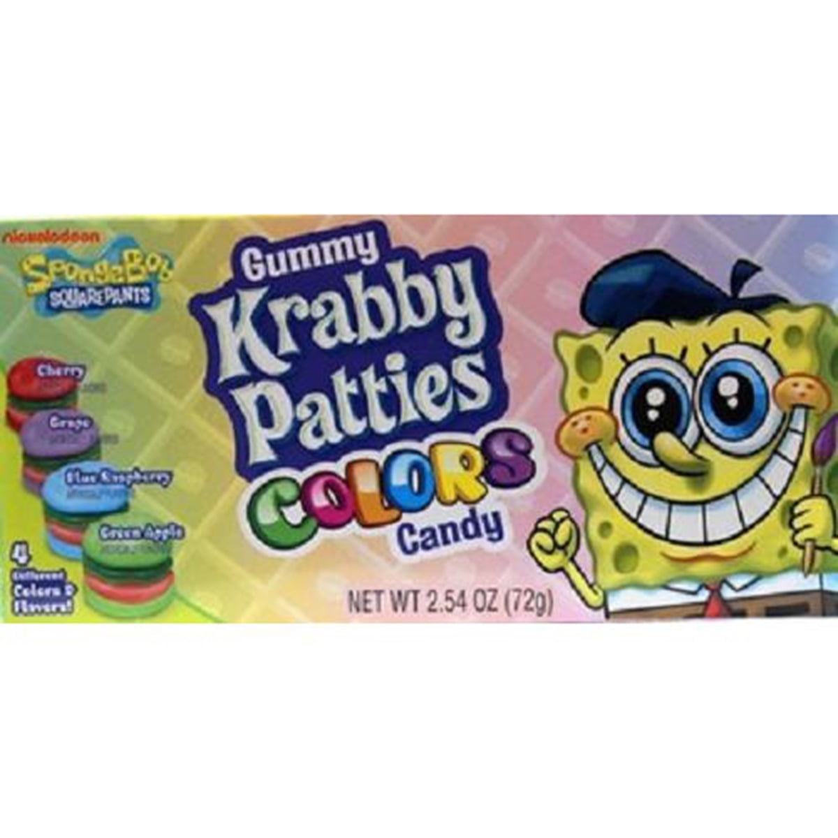 Spongebob Squarepants Gummy Candy - Krabby Patty Colors, 2.54 oz ...