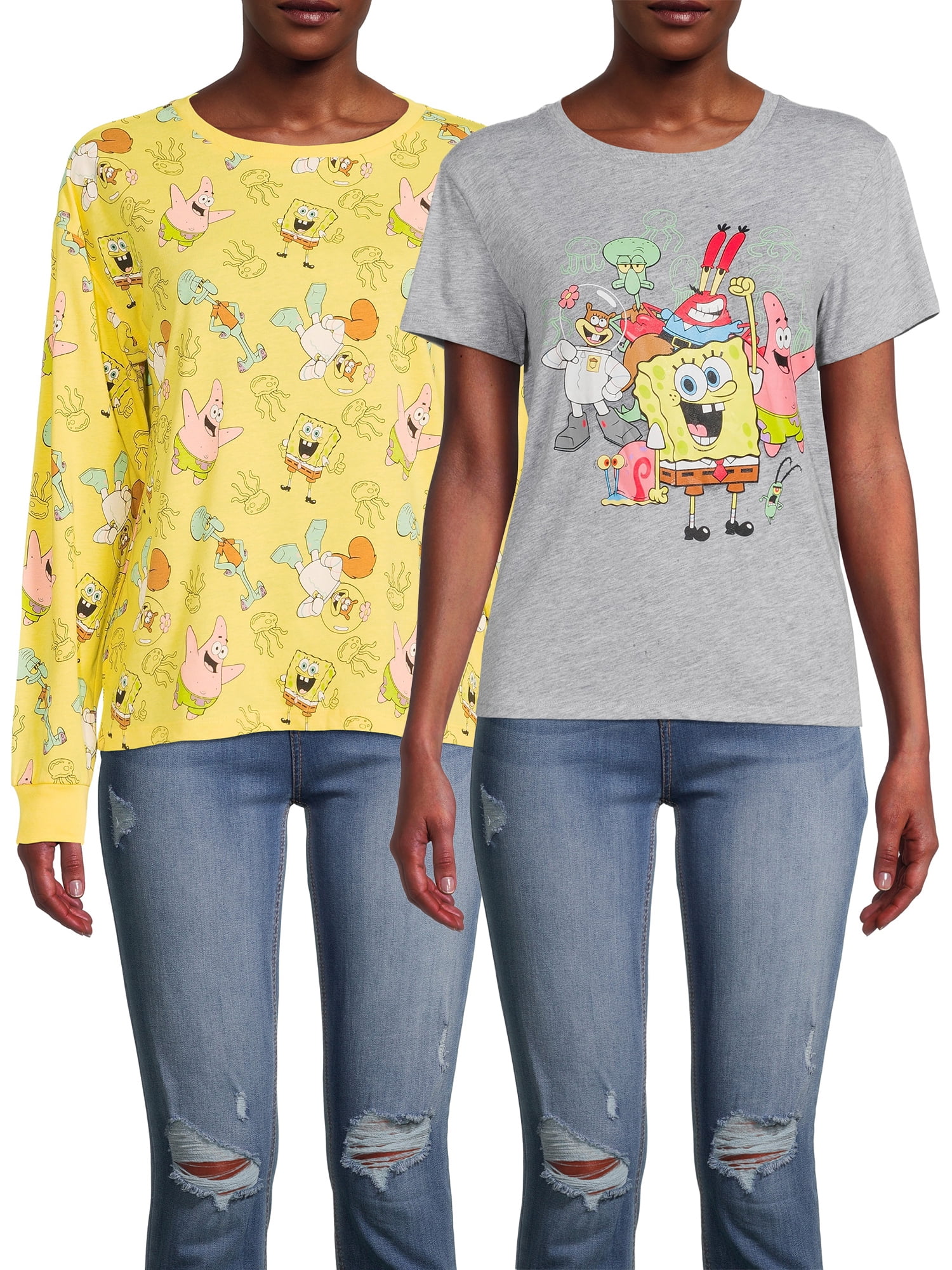 Spongebob Ladies Top 2 Pack - Walmart.com