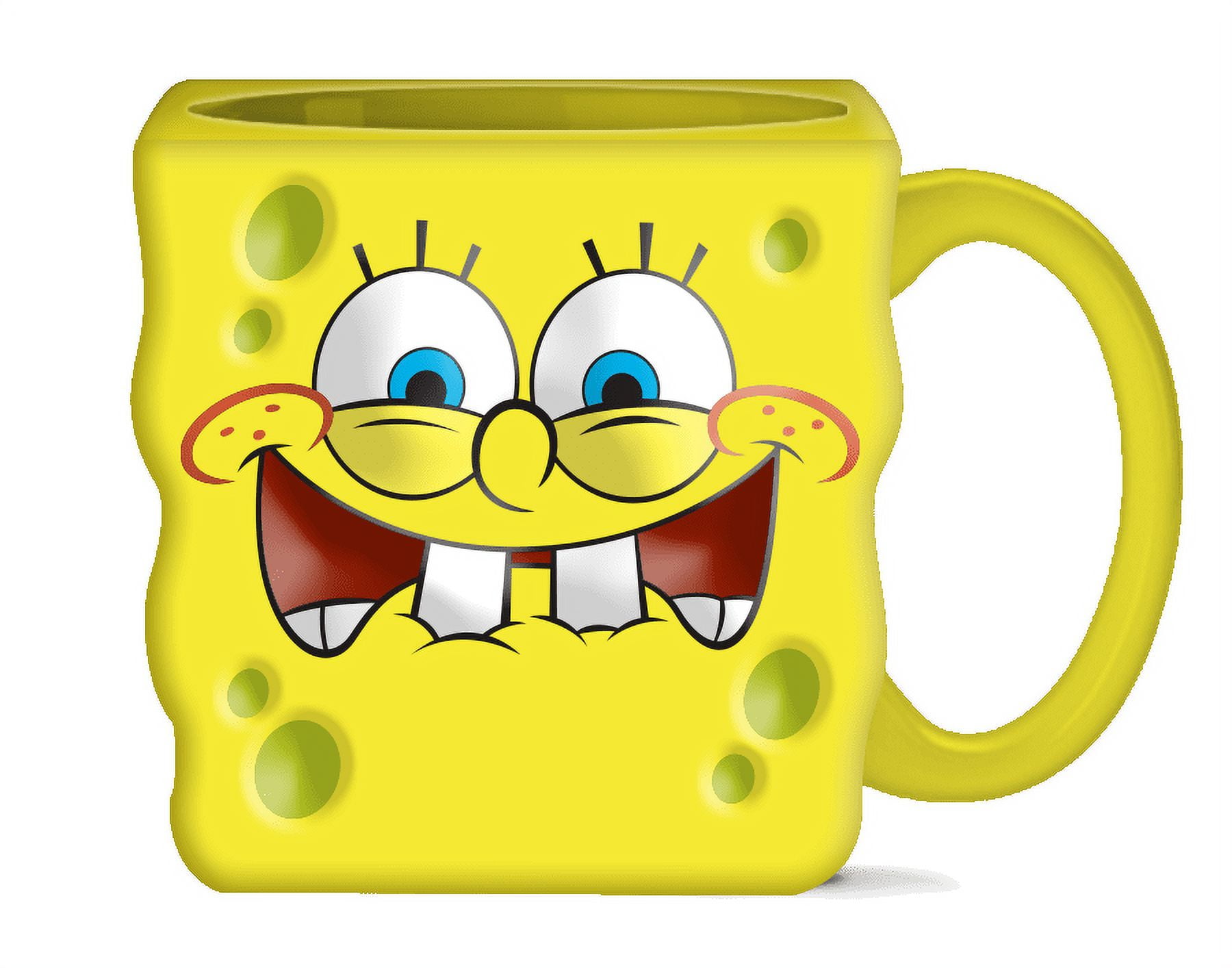 Spongebob Laughing Face Ceramic 3D Sculpted Mug - Walmart.com