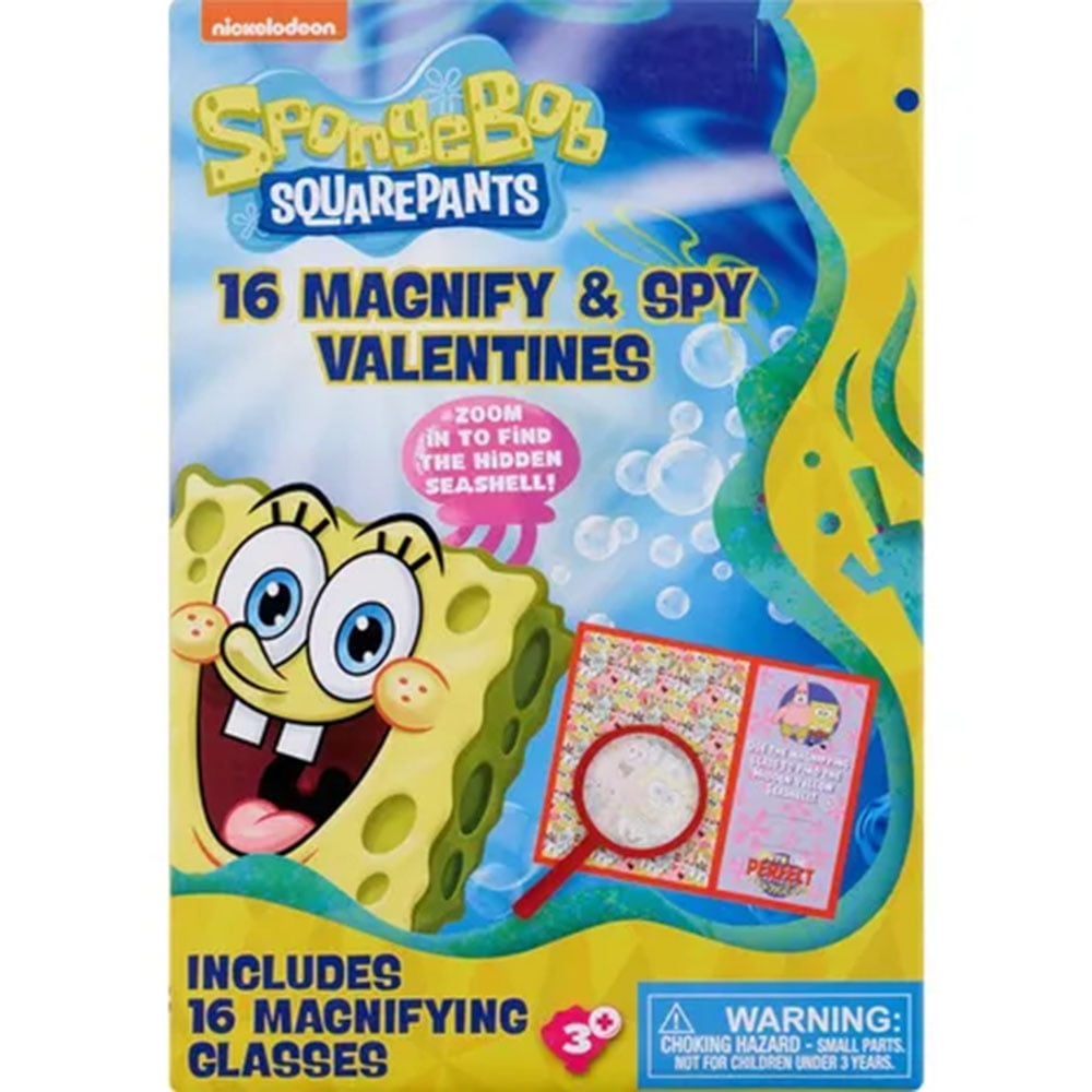 Spongebob Magnify & Spy Valentine's Day Kiddie Cards, Exchange ...