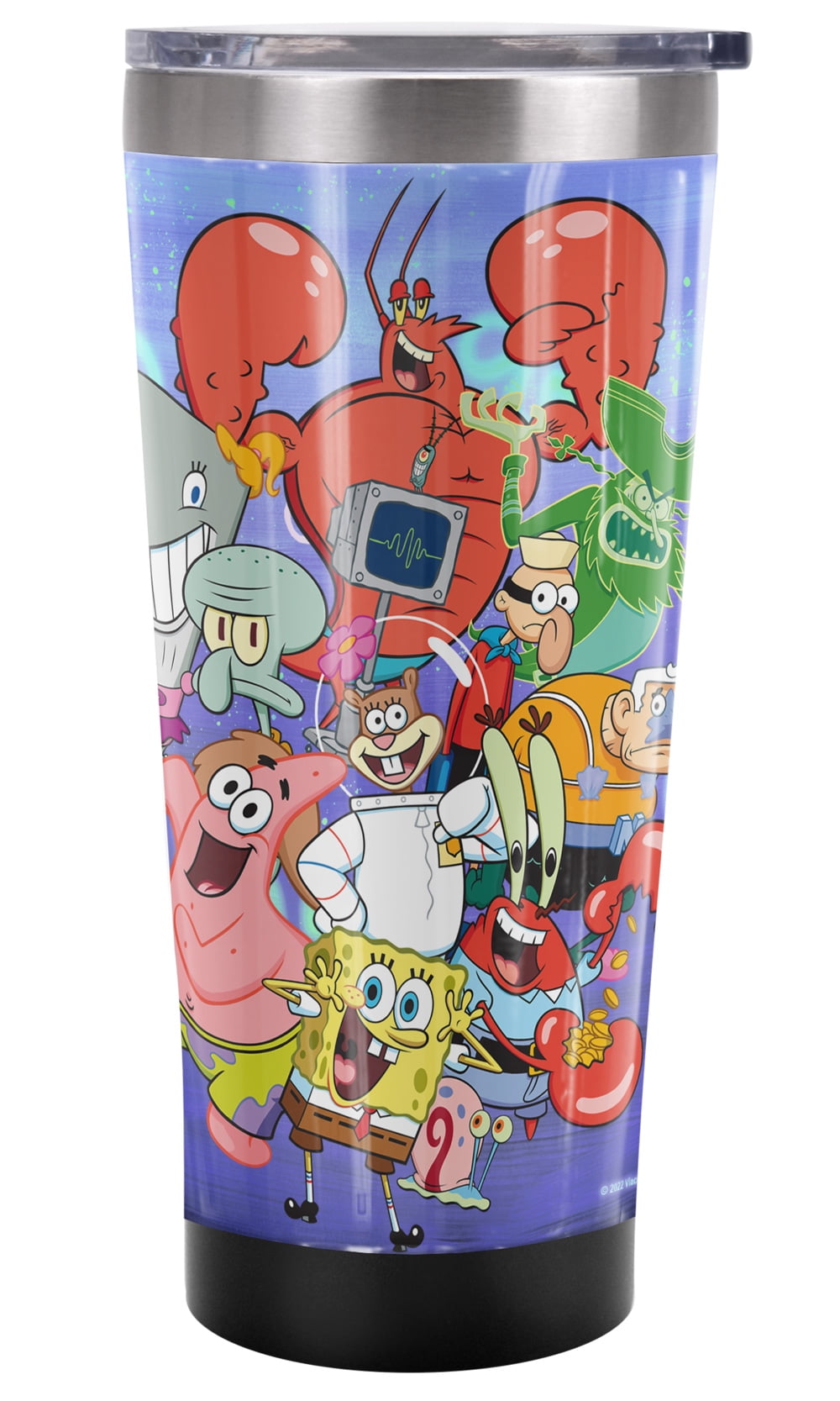 Spongebob Official Character Group 20 oz Travel Tumbler, Stainless ...