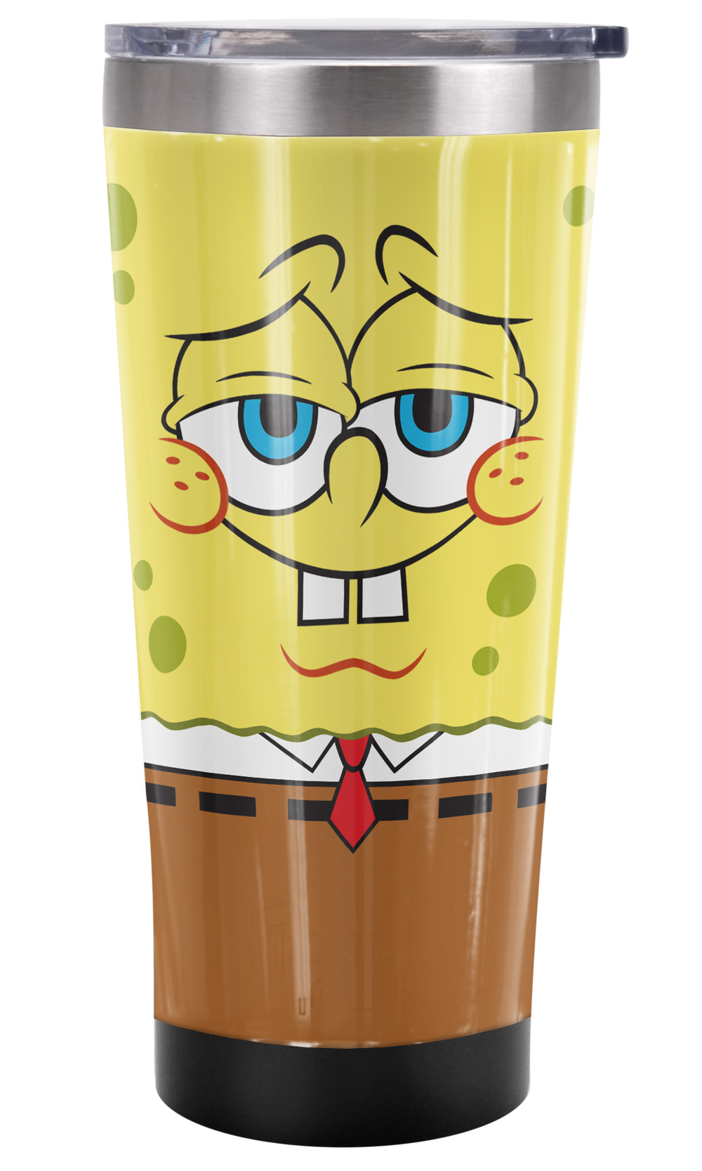 Spongebob Official Confident Face 20 oz Travel Tumbler, Stainless Steel ...