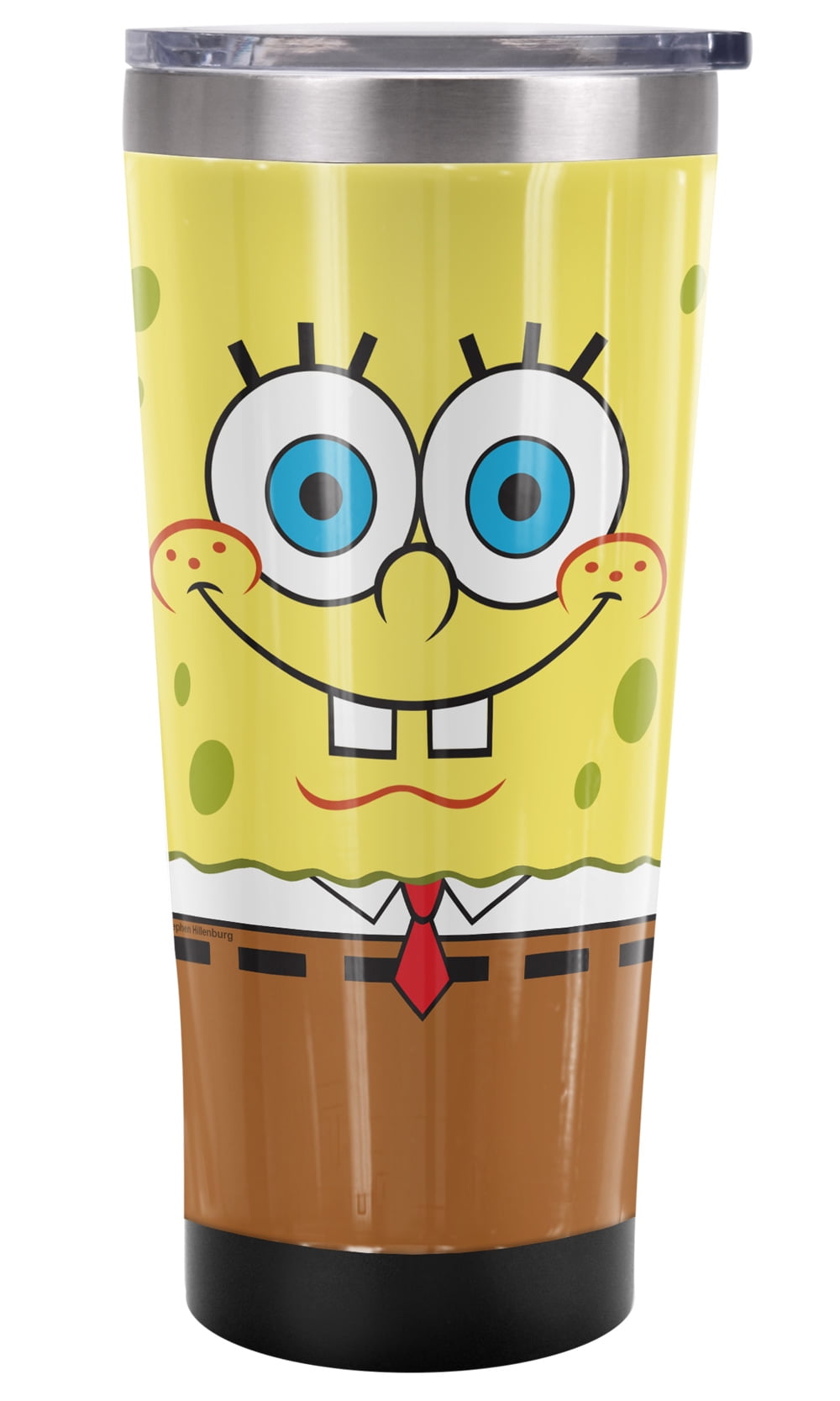 Spongebob Official Dual Face 20 oz Travel Tumbler, Stainless Steel ...