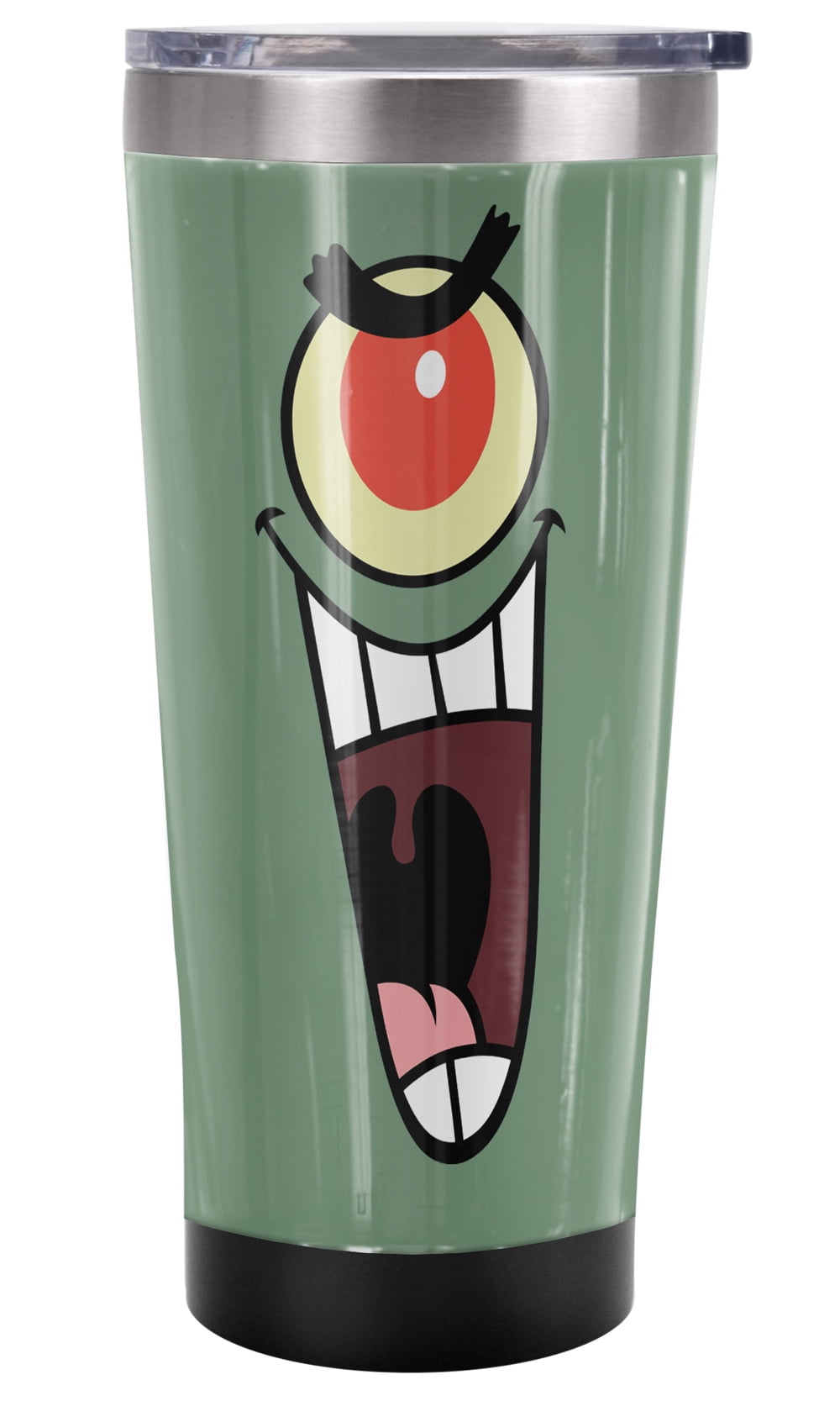 Spongebob Official Plankton Sinister Face 20 oz Travel Tumbler ...