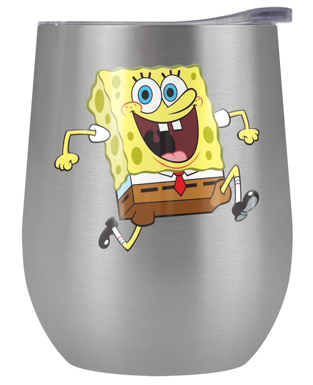Spongebob Official Running Spongebob 12 oz Stemless Tumbler, Stainless ...
