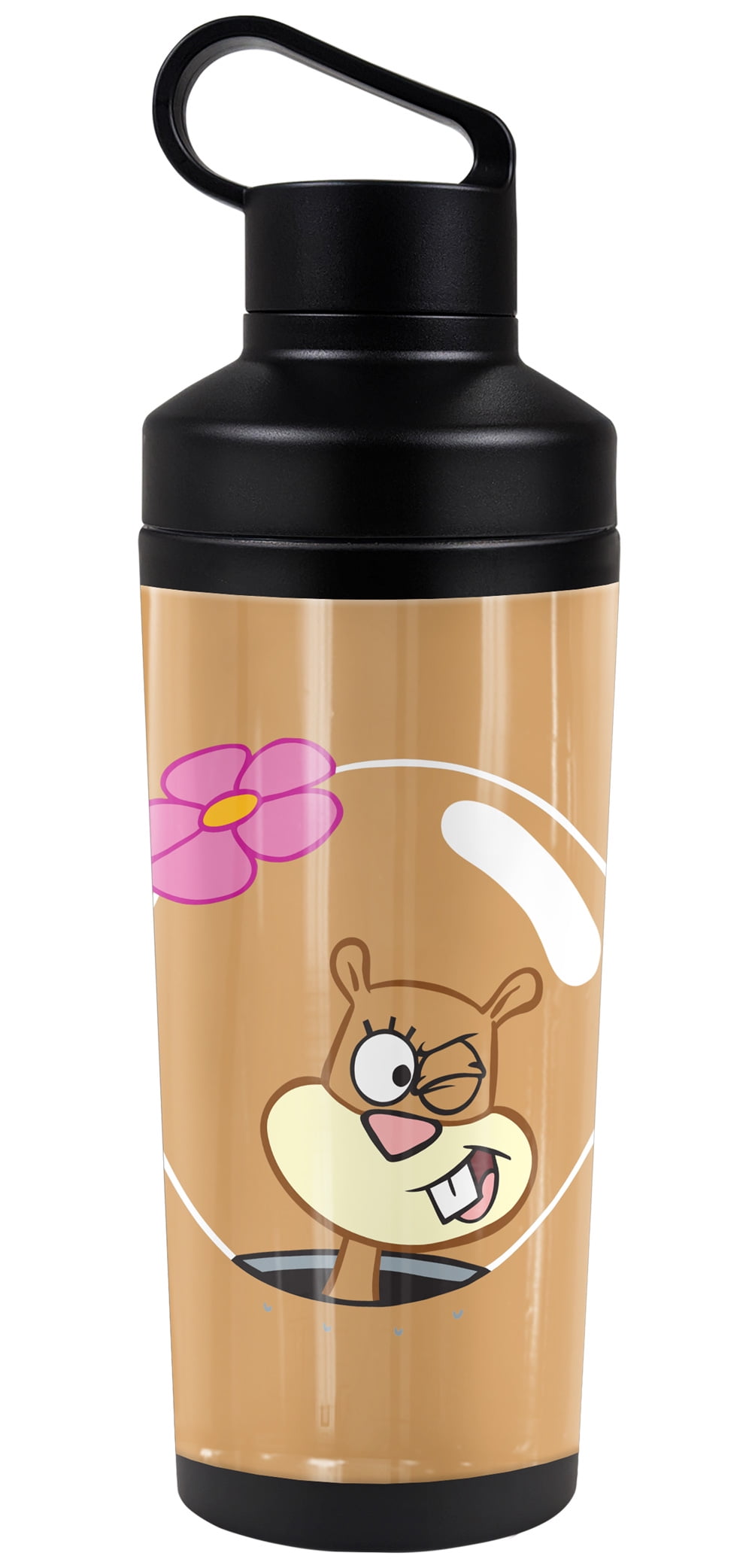 Spongebob Official Sandy Wink Face 18 oz Insulated Water Bottle, Leak ...