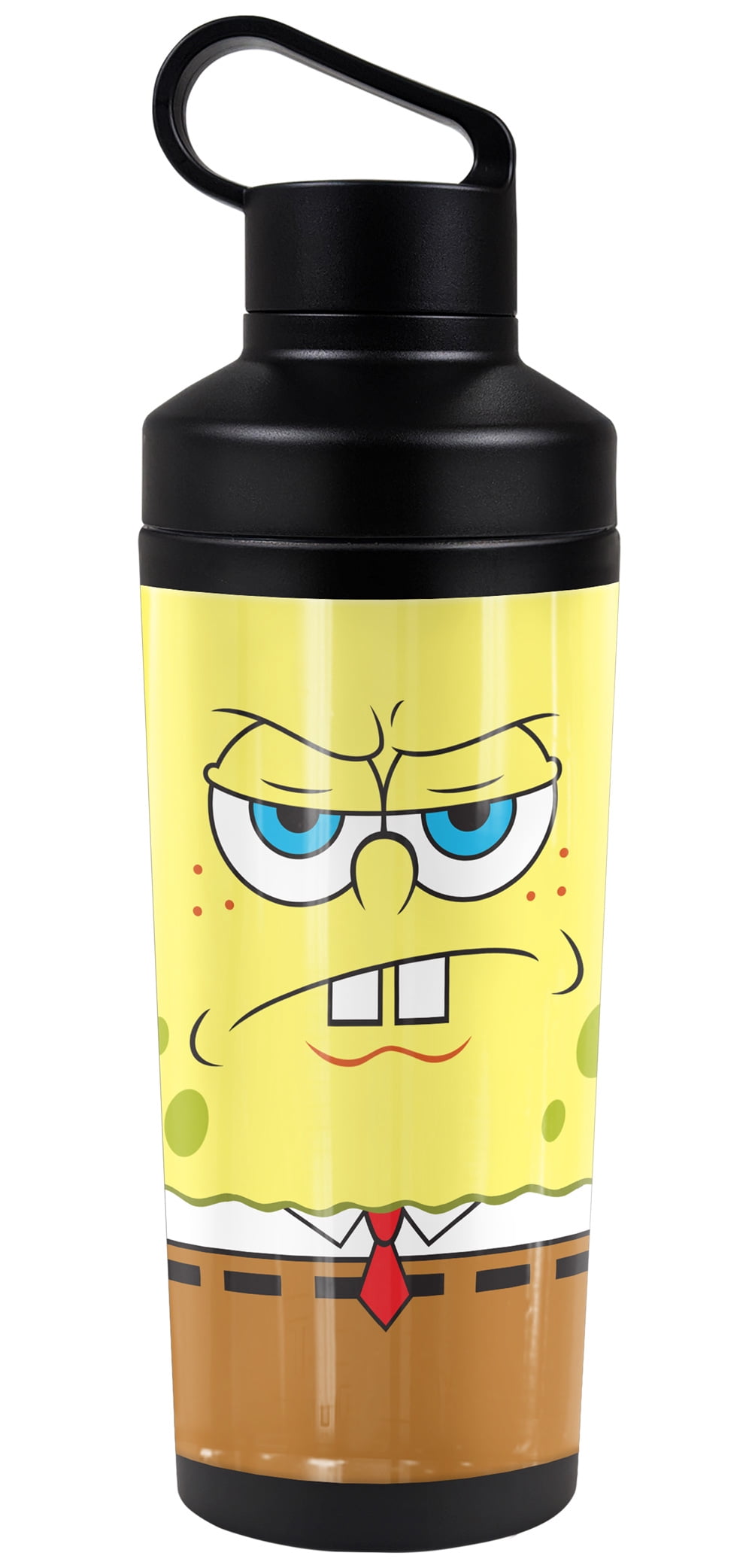 Spongebob Official Sponge Face 18 oz Insulated Water Bottle, Leak ...