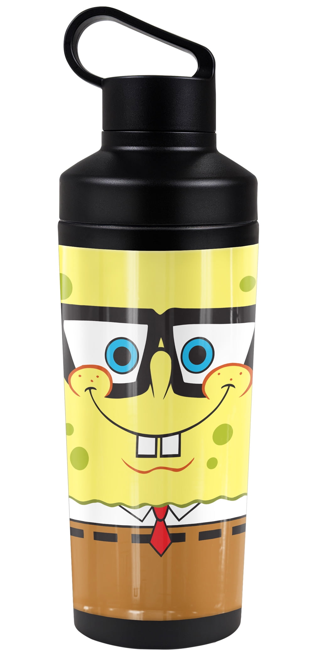 Spongebob Official Spongebob Nerd Face 18 oz Insulated Water Bottle ...