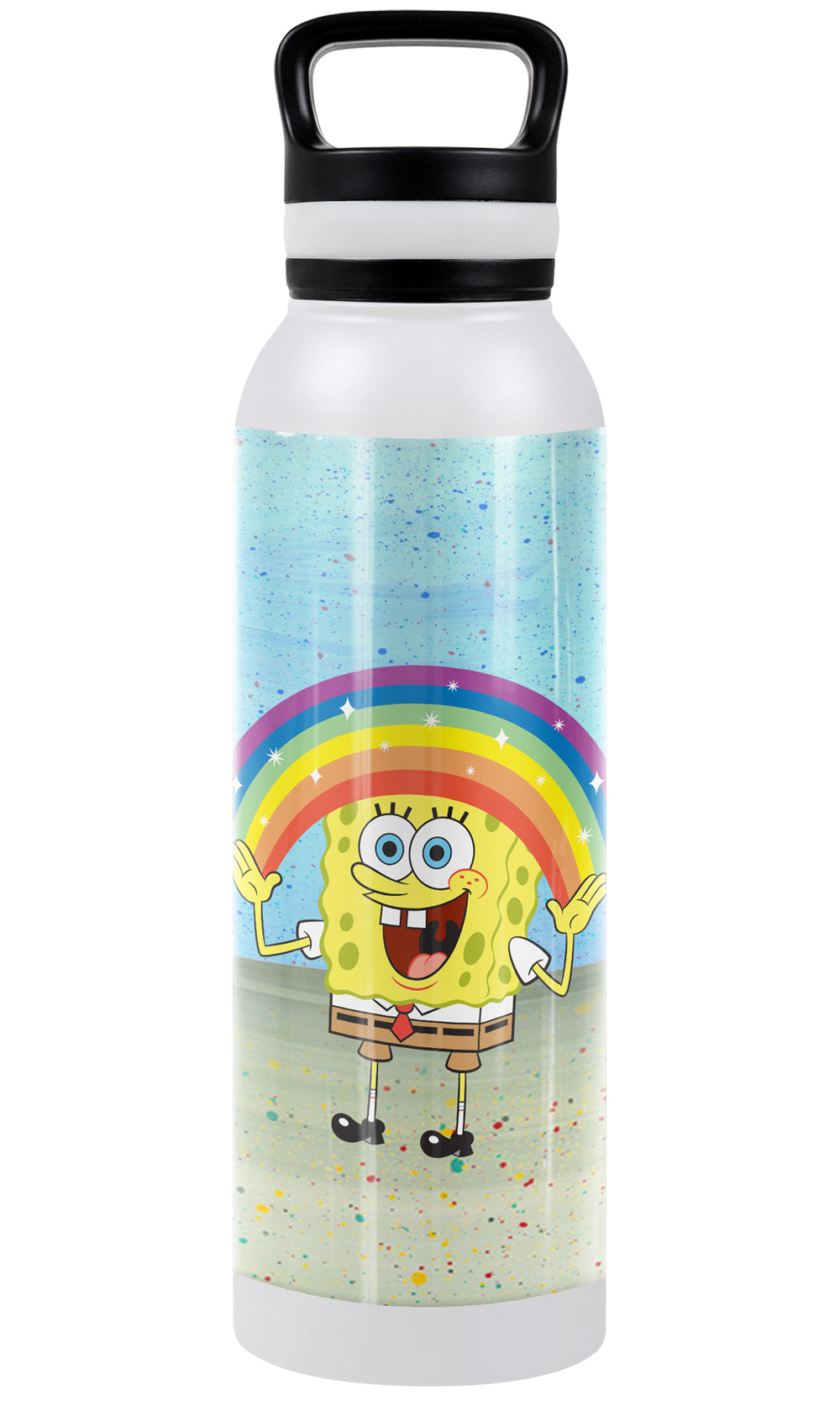 Spongebob Official Spongebob Rainbow 24 oz Insulated Canteen Water ...