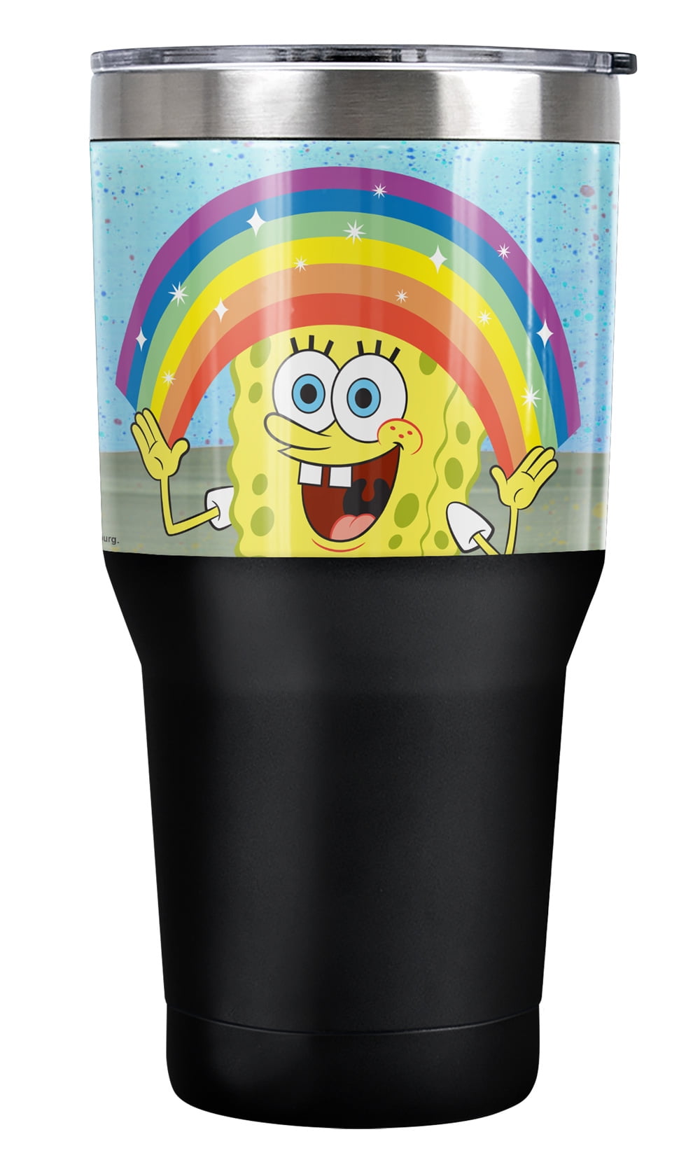 Spongebob Official Spongebob Rainbow 30 oz Travel Tumbler, Stainless ...