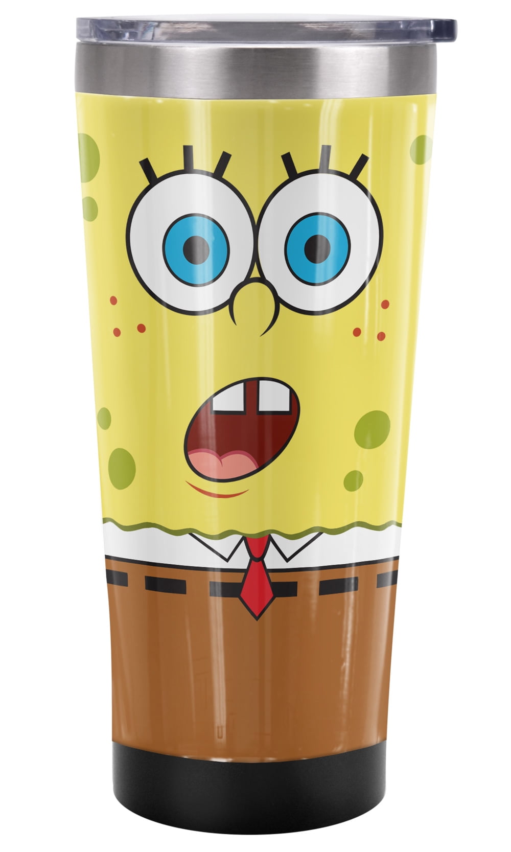 Spongebob Official Surprise Face 20 oz Travel Tumbler, Stainless Steel ...