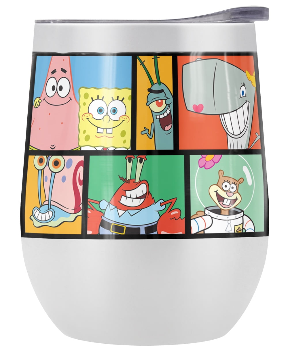 Spongebob Official Spongebob Tile Pattern 12 oz Stemless Tumbler ...