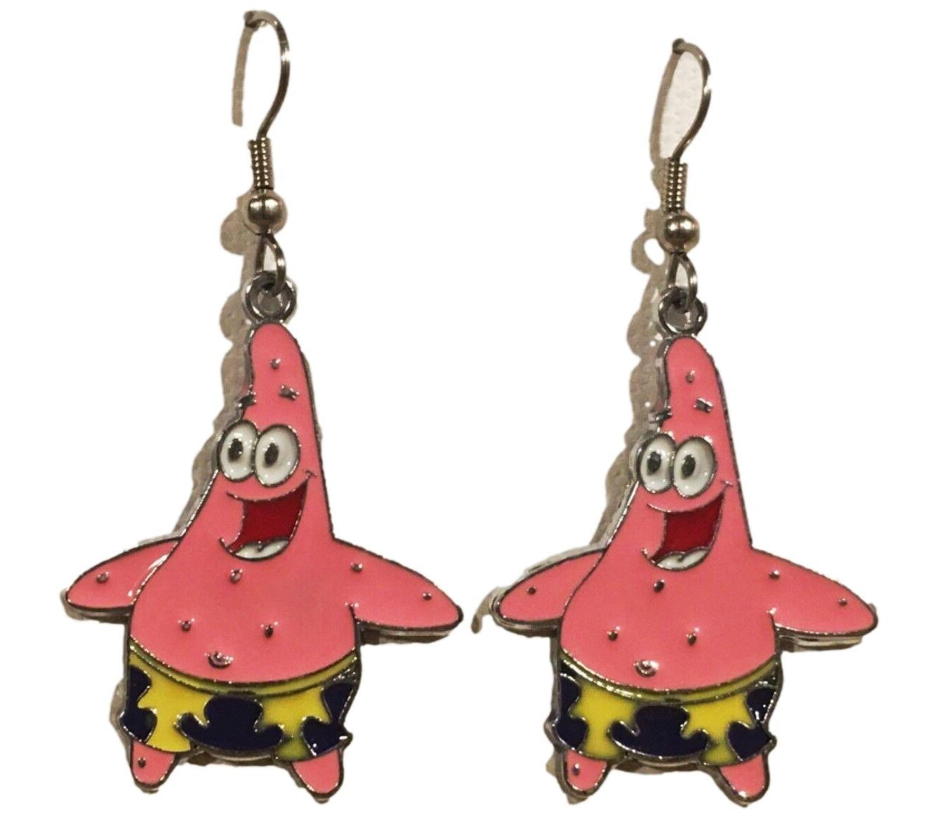 Spongebob Patrick Cartoon Character French Wire Earrings - Walmart.com
