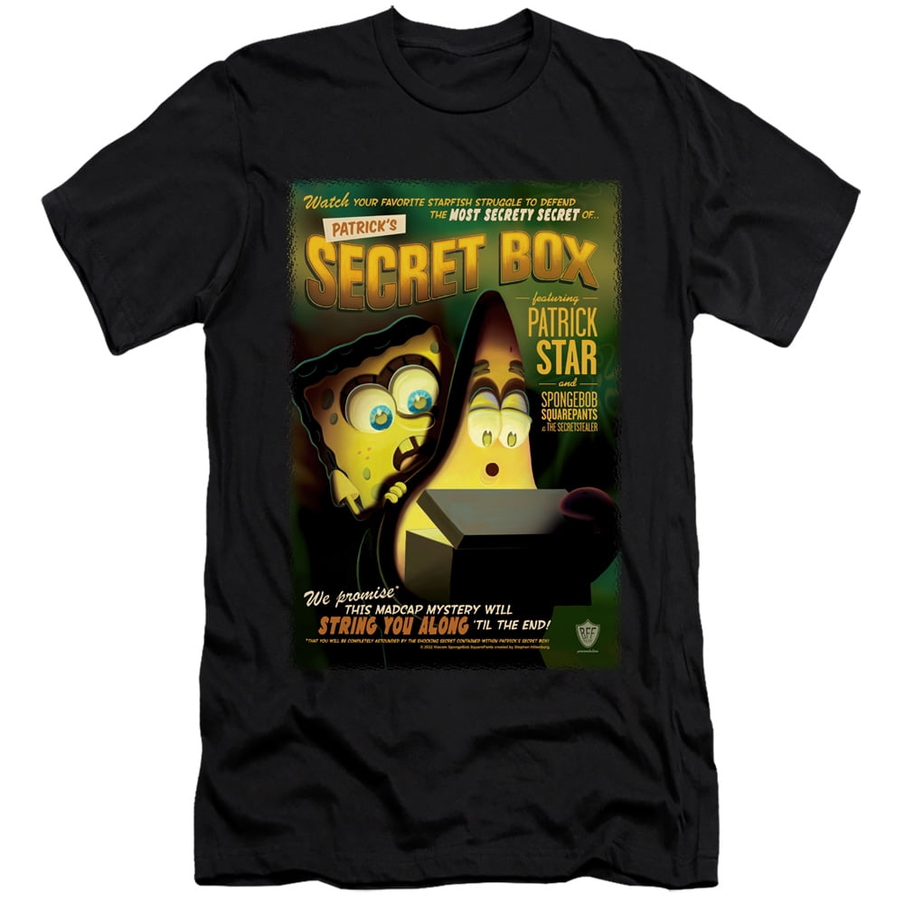 Spongebob Patrick's Secret Box Unisex Adult Canvas Brand T Shirt ...