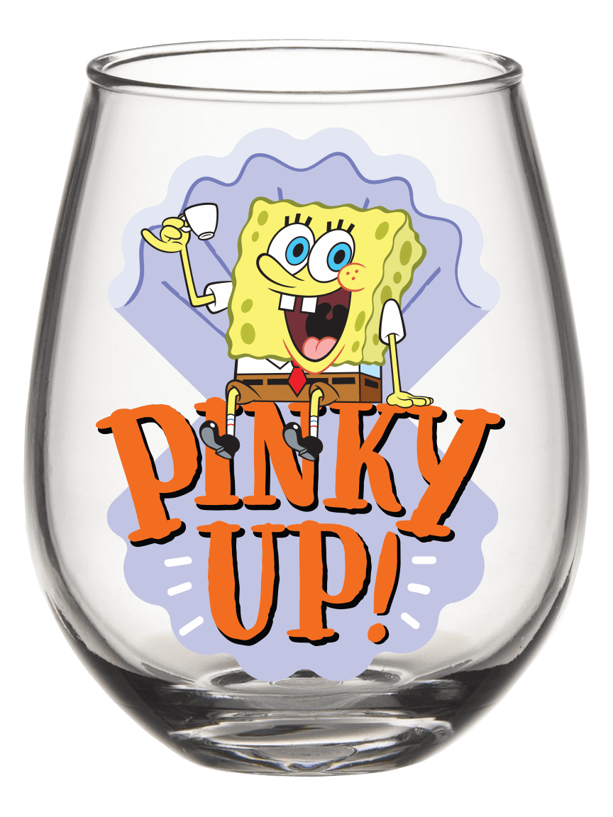 Spongebob Pinky Up Shell Boxed - 20oz Stemless Glass - Walmart.com