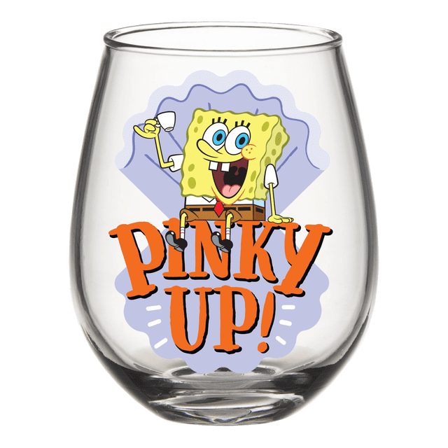 Spongebob Pinky Up Shell Boxed - 20oz Stemless Glass - Walmart Business ...