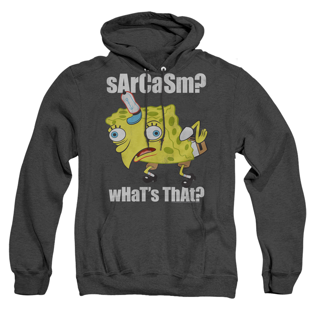 Spongebob Sarcasm Meme Unisex Adult Pull-Over Heather Hoodie - Walmart.com