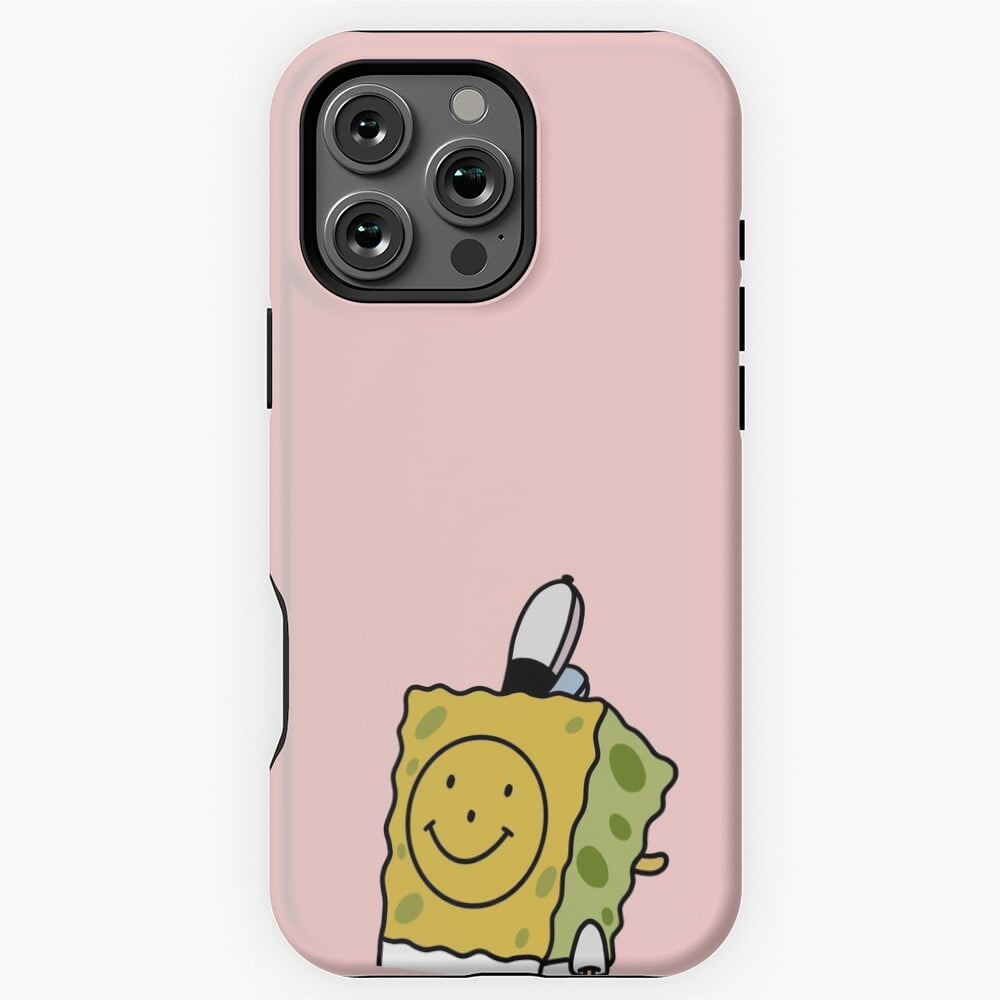 Spongebob Smiley Face On Back Who Is He Fun Cartoon iPhone Case 17 16 ...