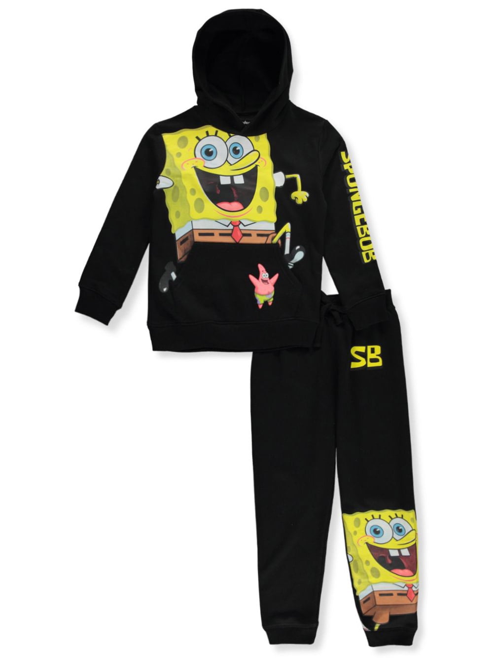 Spongebob SquarePants Boys' 2-Piece Joggers Set Outfit - black, 4 - 5 ...