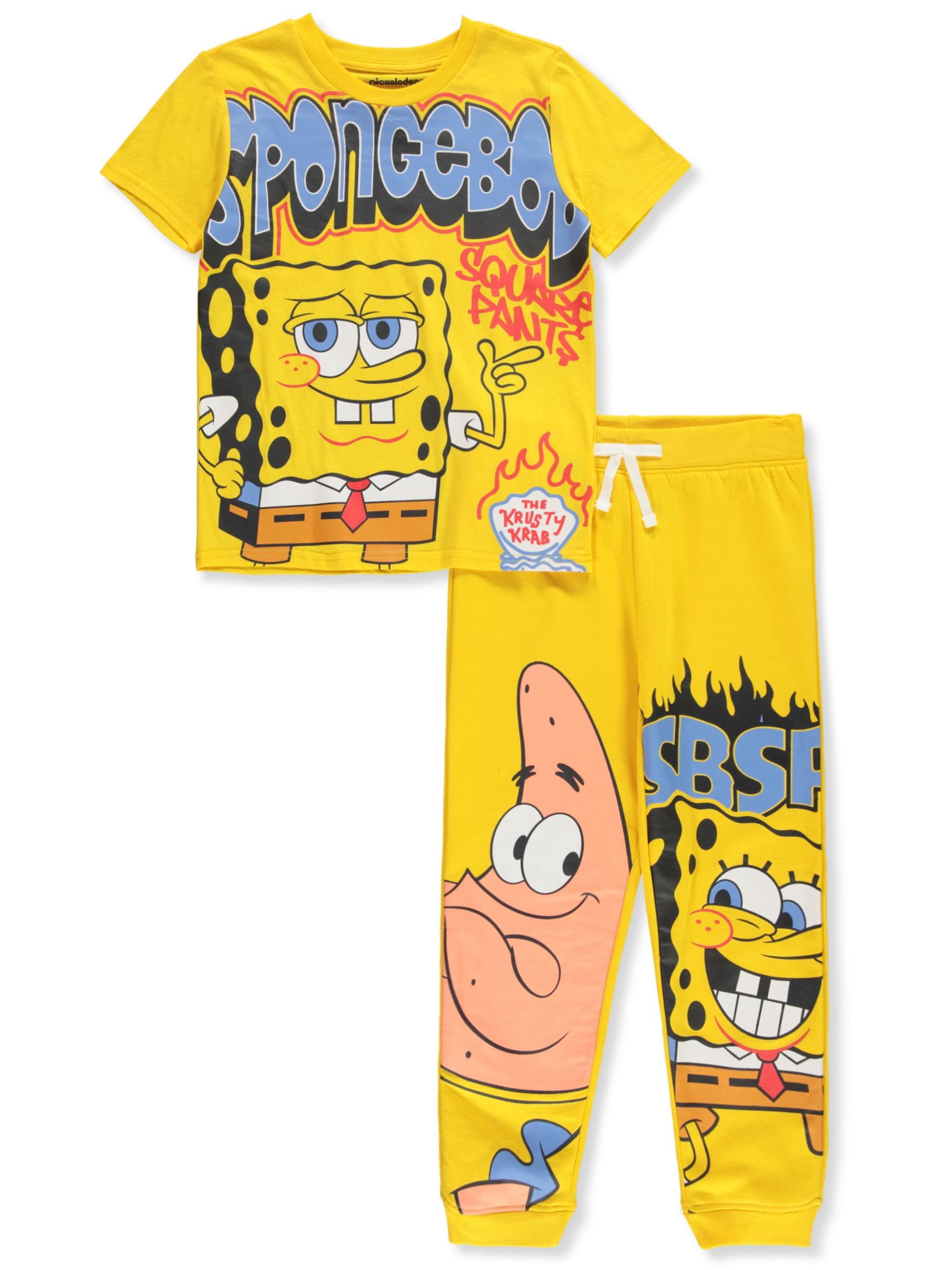 Spongebob SquarePants Boys' 2-Piece Patrick Joggers Set Outfit ...