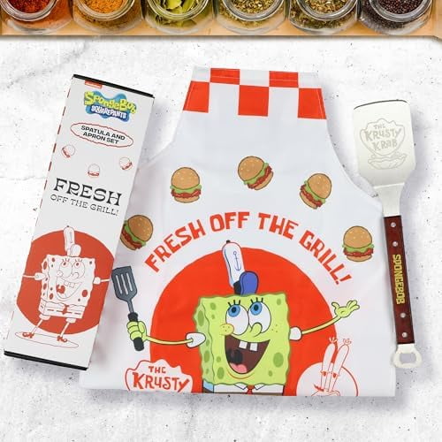 Spongebob Squarepants Apron Grill Set | The Krusty Krab Apron and ...