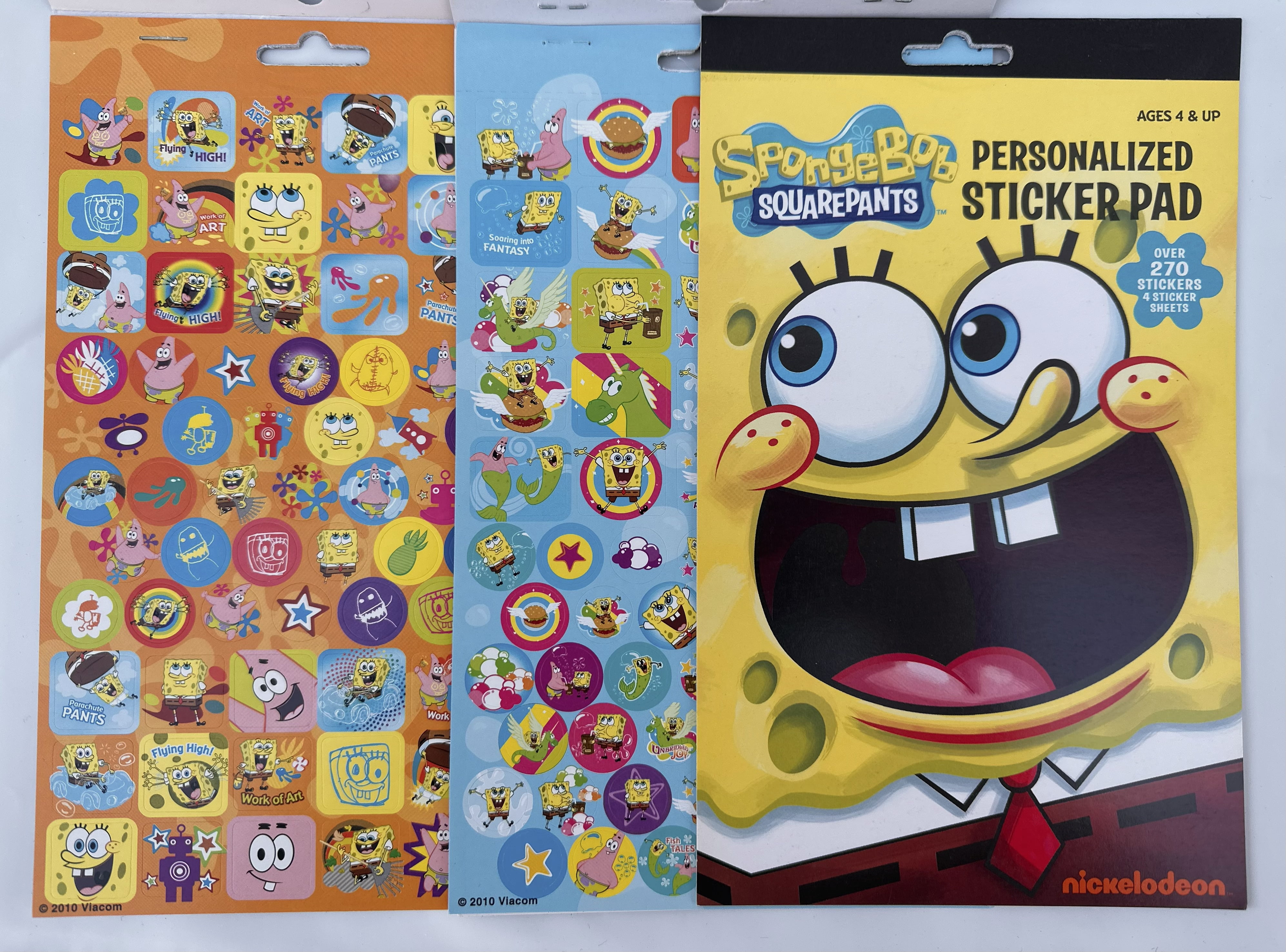 Spongebob Squarepants Assorted Sticker Sheet Set (4 Sheets) - Walmart.com