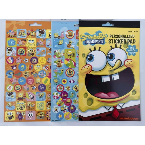 Spongebob Squarepants Assorted Sticker Sheet Set (4 Sheets) - Walmart.com