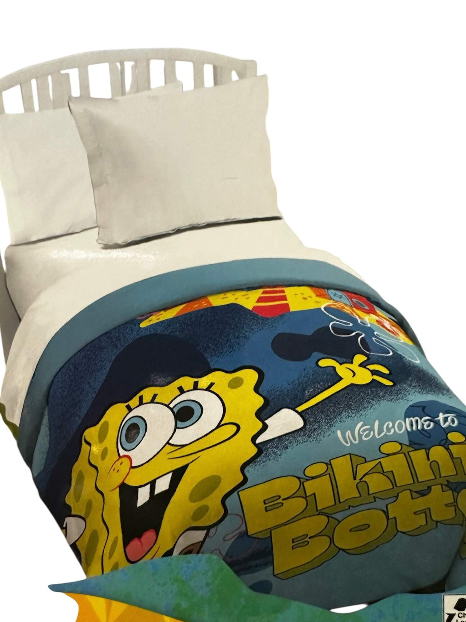 Spongebob Squarepants "Bikini Bottom" Twin Quilted Bedspread Only ...