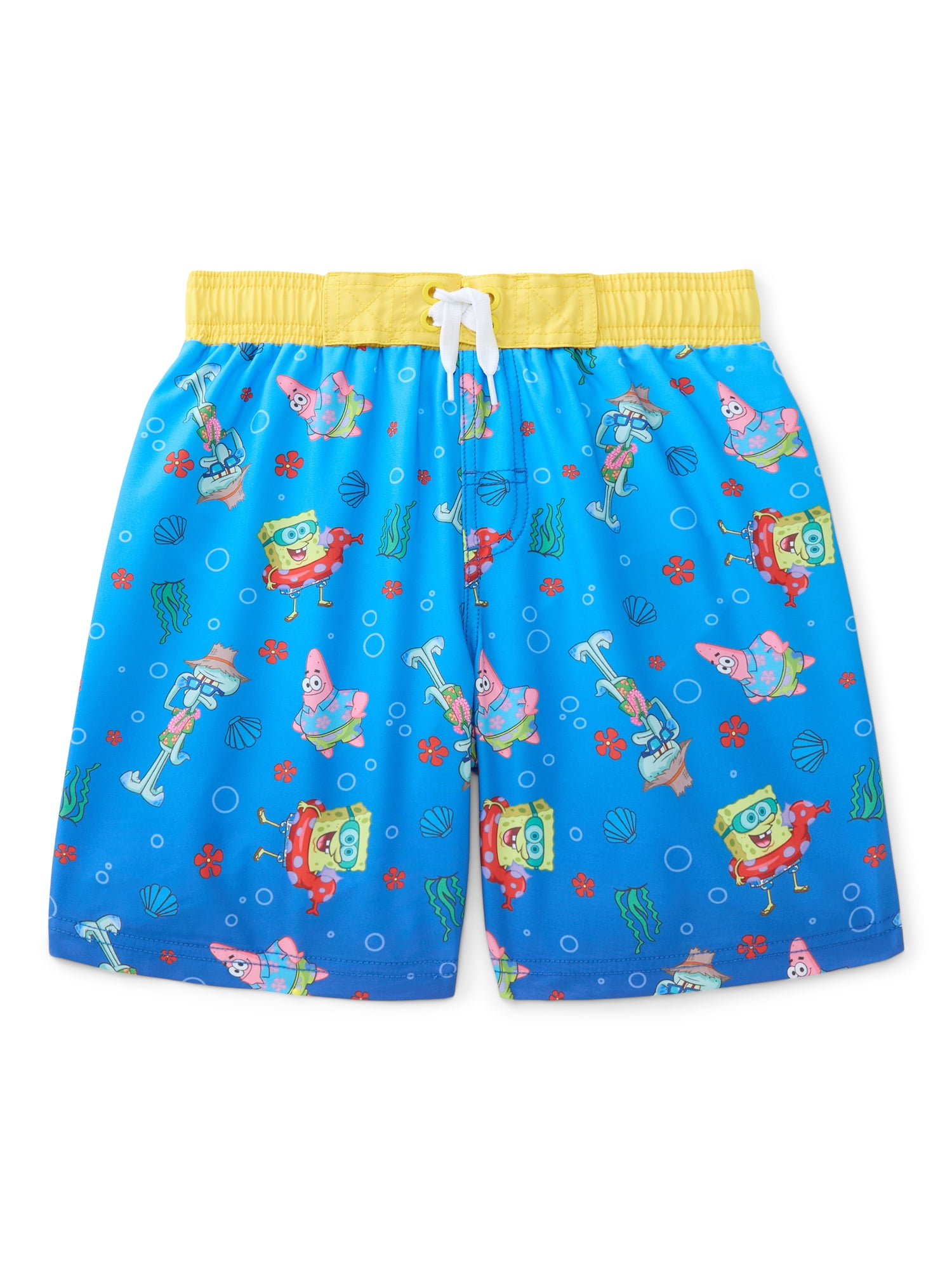 SpongeBob SquarePants Boys Swim Trunks, Sizes 4-12 - Walmart.com