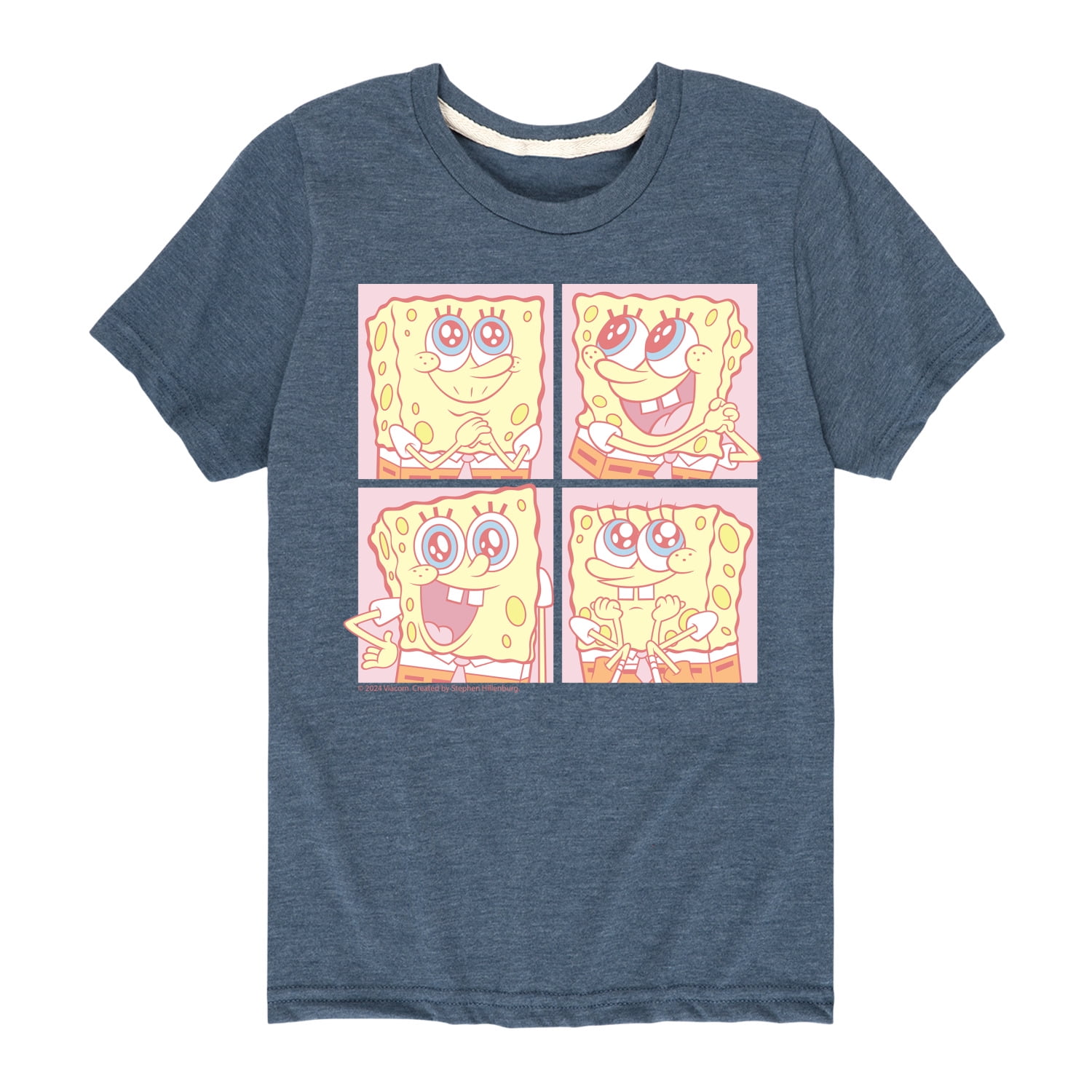 Spongebob Squarepants - Cute Face Grid - Toddler And Youth Short Sleeve ...