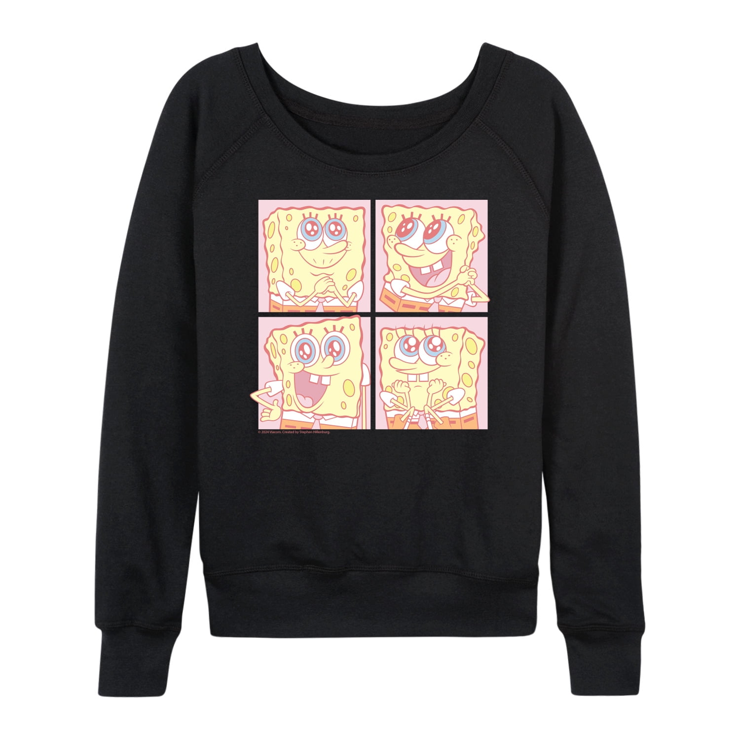 Spongebob Squarepants - Cute Face Grid - Women's French Terry Long ...