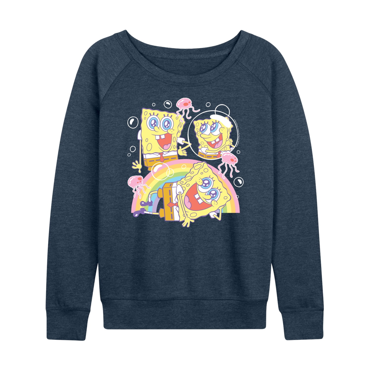 Spongebob Squarepants - Cute Face Rainbow - Women's French Terry Long ...