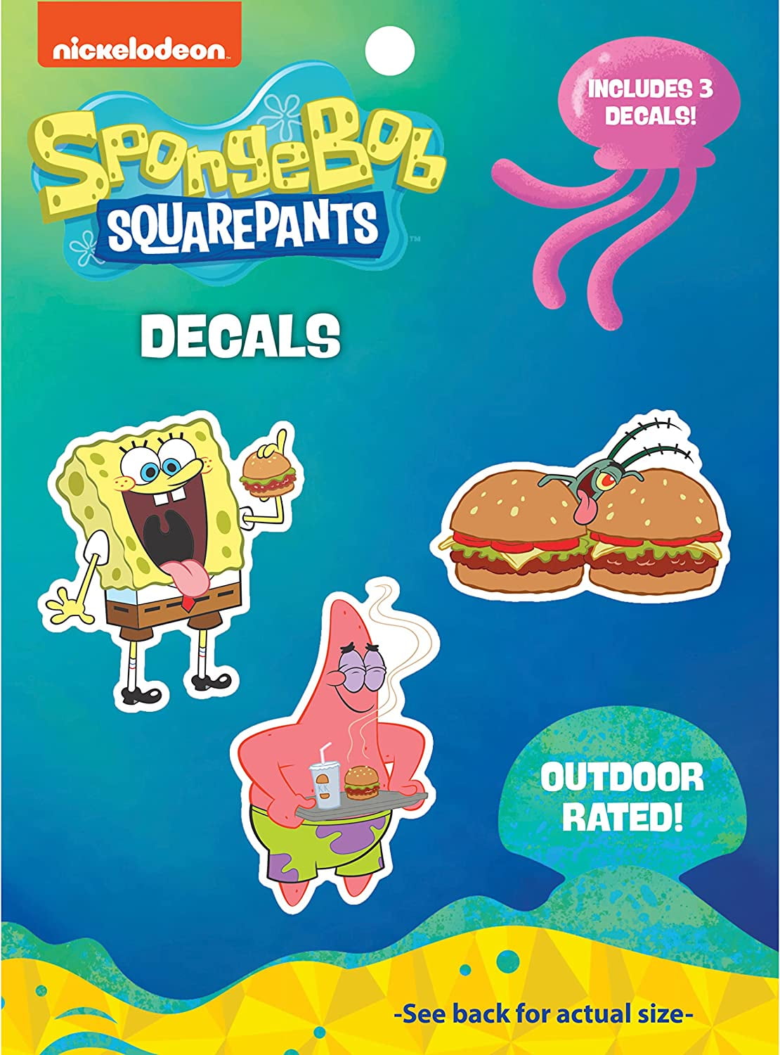 Spongebob Squarepants Decals- Set of 3 Spongebob, Patrick Star, Krabby ...