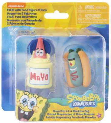 Spongebob Squarepants F.U.N. with Food Mayo Patrick & Plankton Dog Mini ...